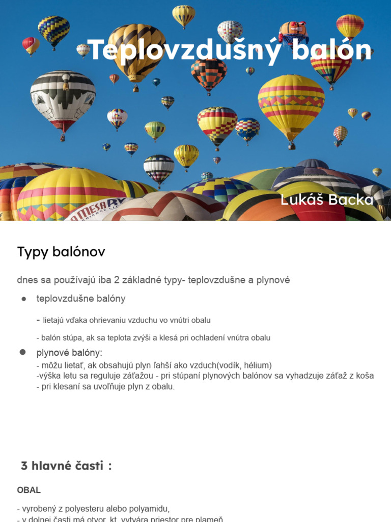 Teplovzdušný Balón | PDF
