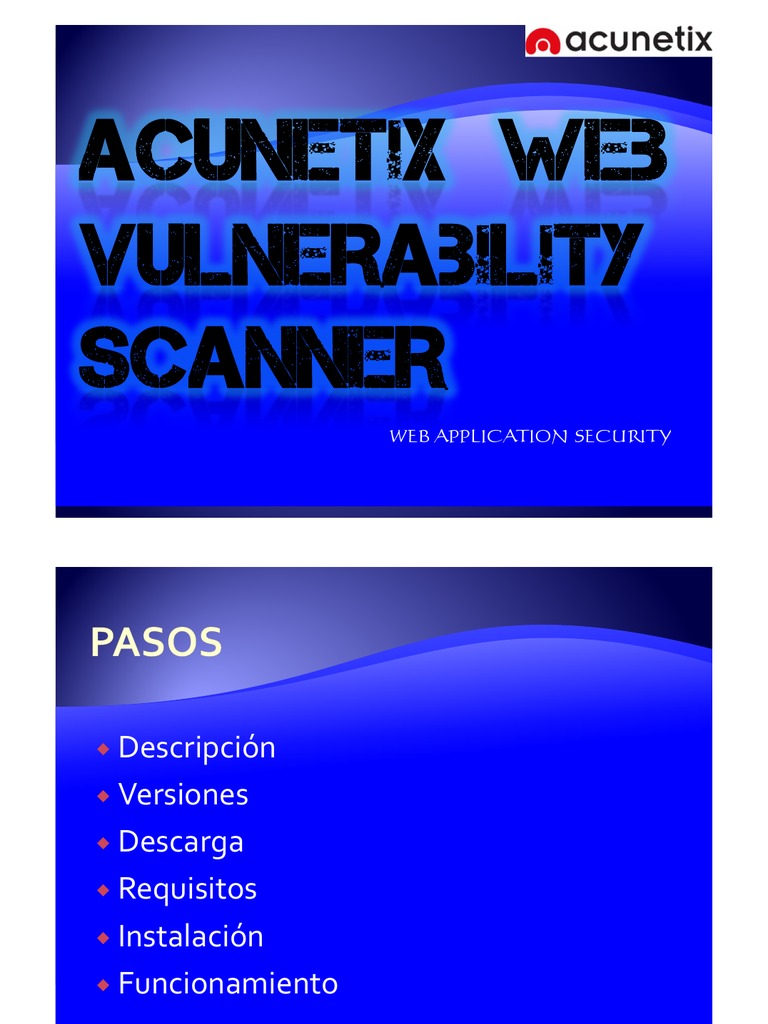 Acunetix Web Vulnerability Scanner | PDF | Microsoft | Red mundial