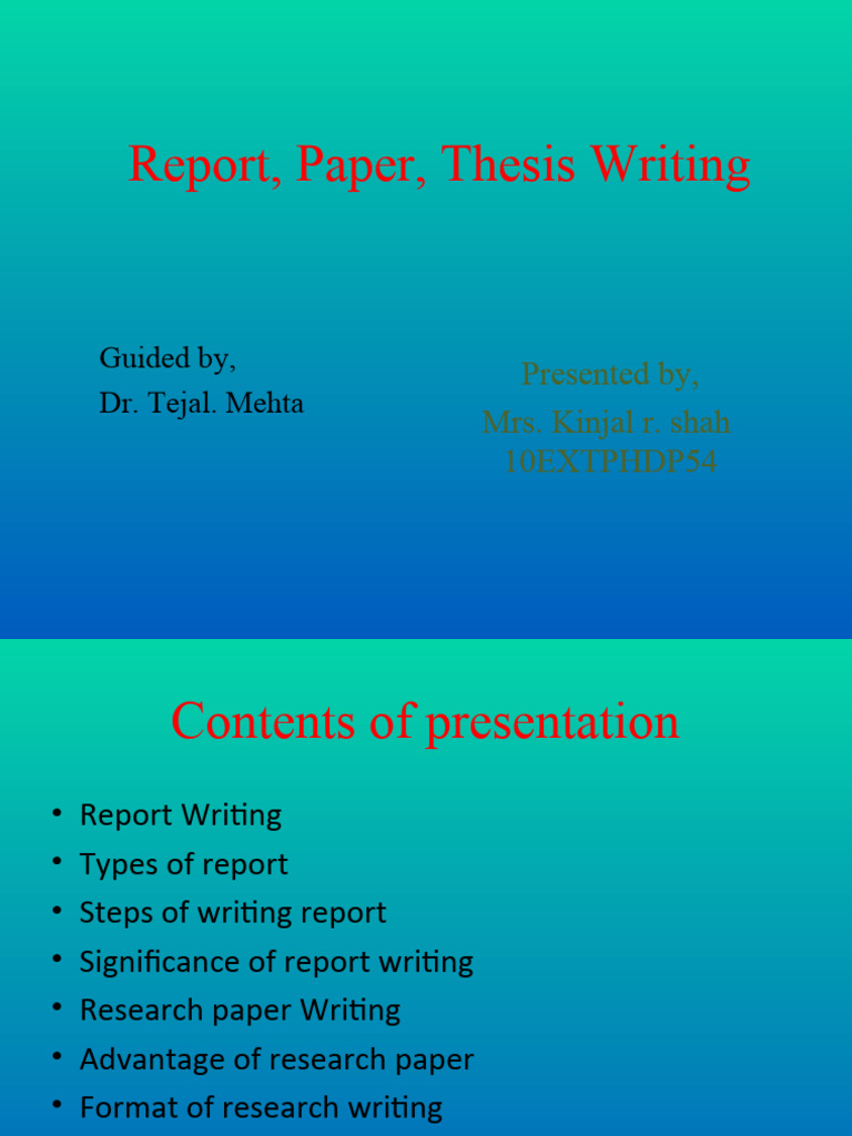 Guide to Report and Thesis Writing | PDF | Academic Publishing | Methodology