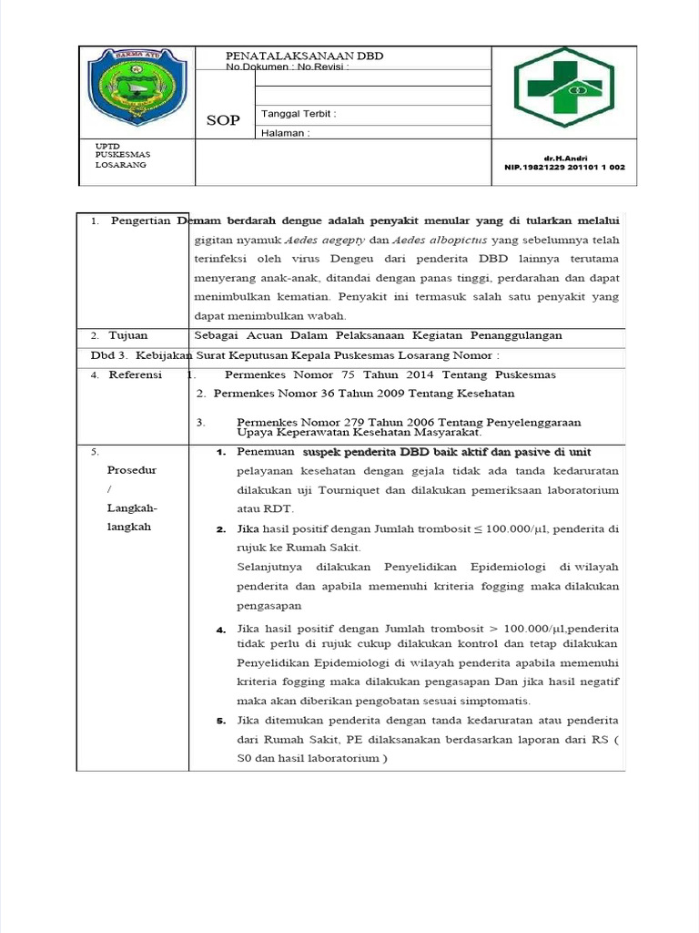 Penatalaksanaan DBD | PDF