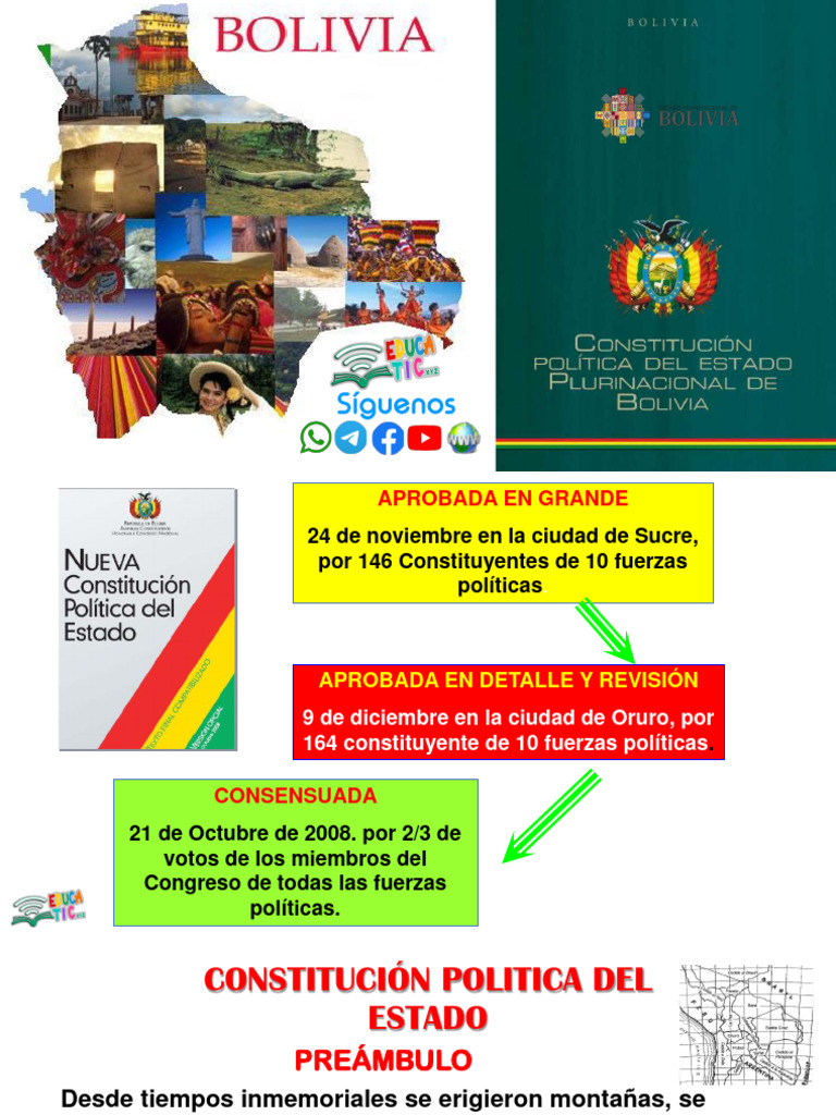 Diapositivas - Constitución Política Del Estado | PDF | Derecho Constitucional | Bolivia