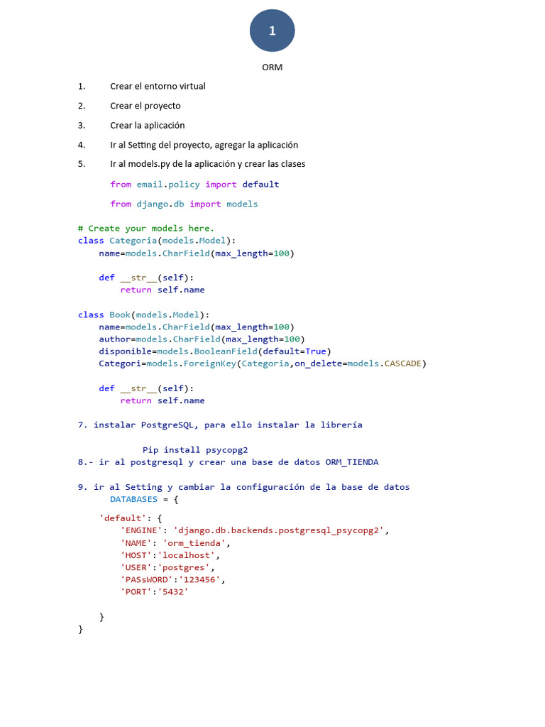 ORM | PDF | SQL | Python (lenguaje de programación)