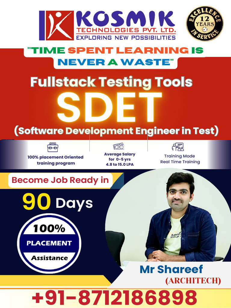 Full Stack Qa Engineer - Sdet Training in Hyderabad | PDF | Software ... Full Stack Qa Engineer - Sdet Training in Hyderabad | PDF | Software ...
