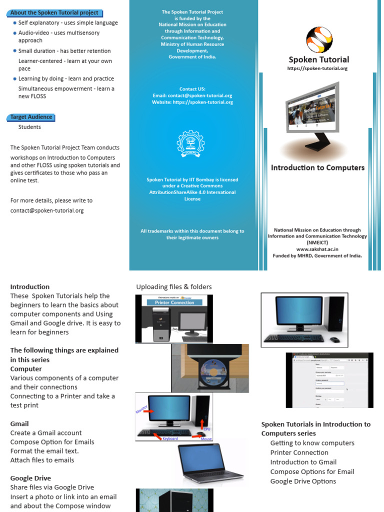 Introduction To Computers Brochure English | PDF | Business | Computers