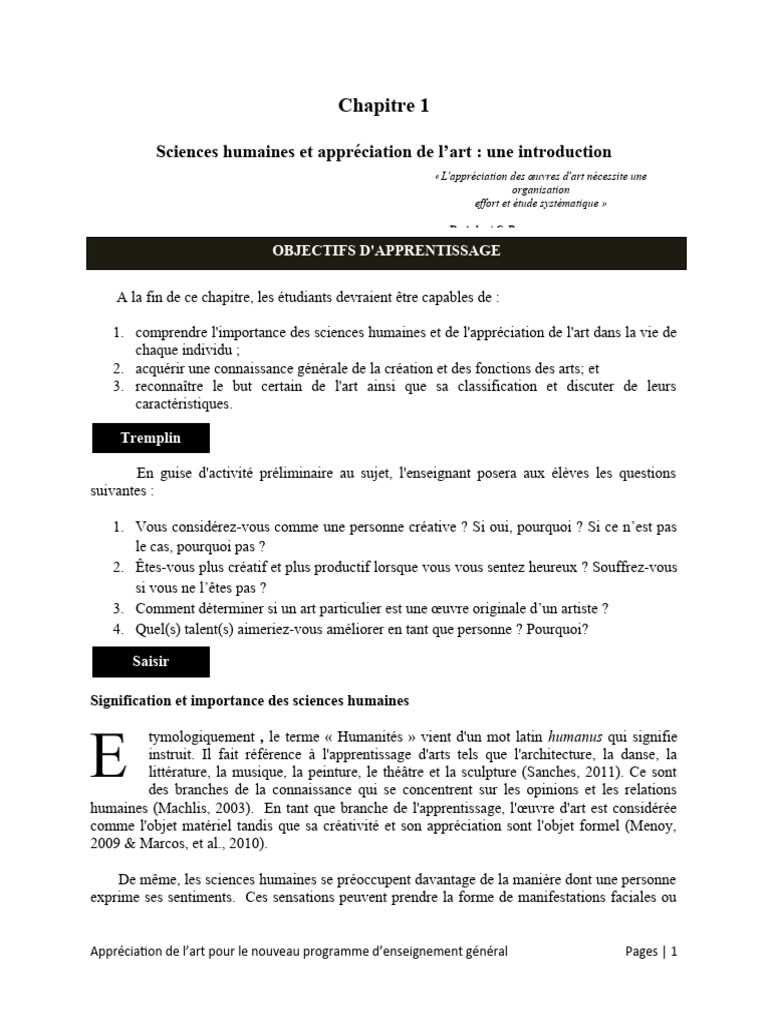 Appréciation de l'art et sciences humaines | PDF | Arts | Broderie