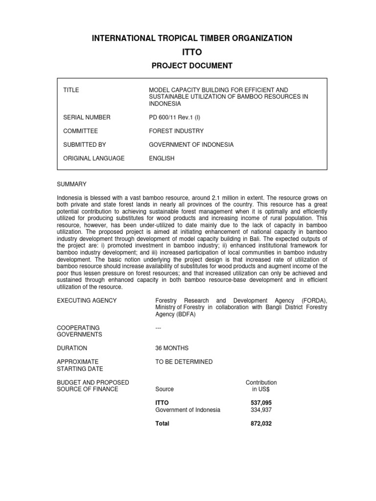 E PD 600 11 R1 I Indonesia Project Document | PDF | Forestry | Sustainability