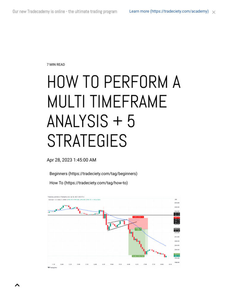 How To Perform A Multi TimeFrame Analysis + 5 Strategies | PDF
