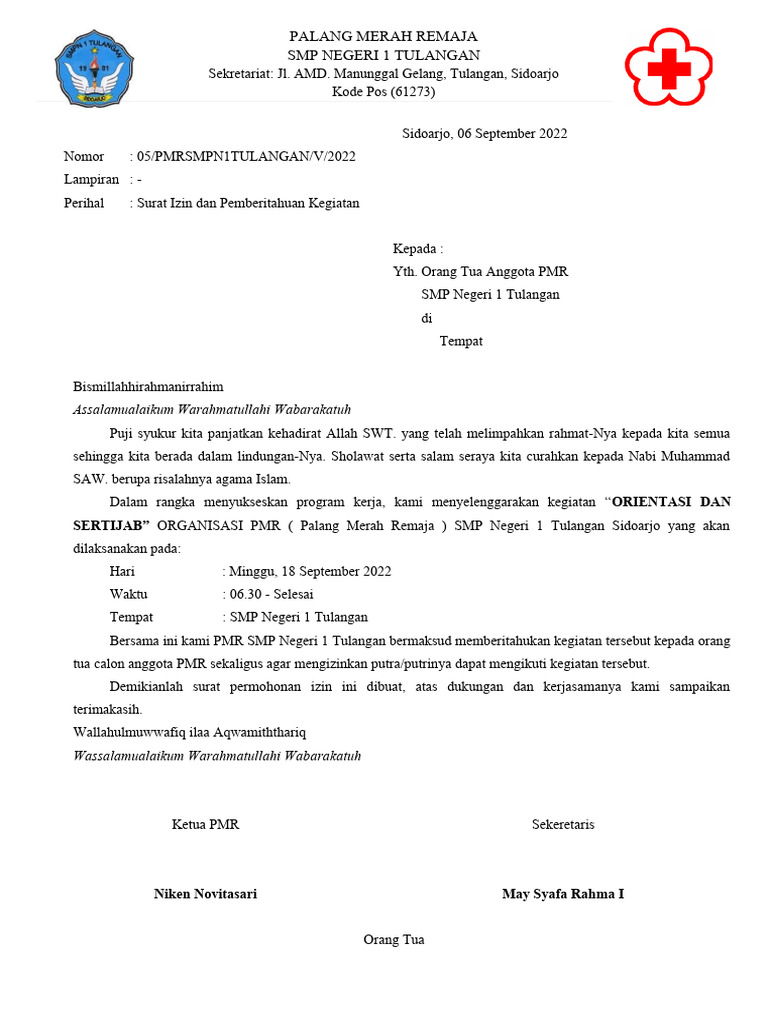 Surat Izin Orientasi | PDF