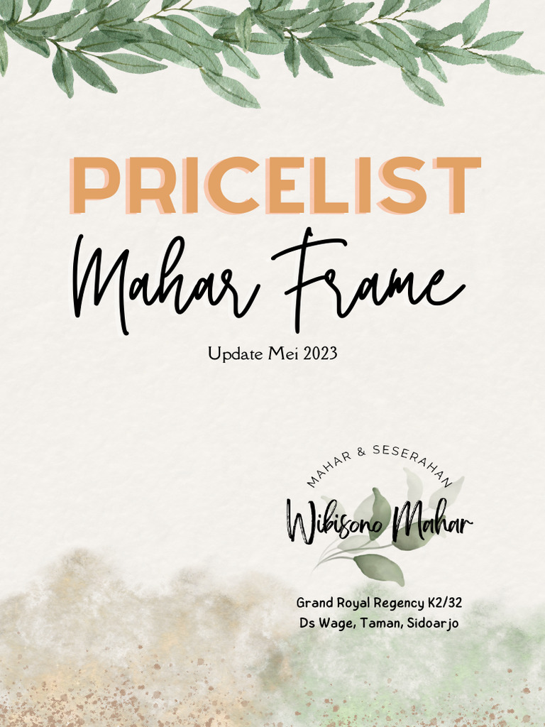 Daftar Harga Mahar Frame Mei 2023 | PDF