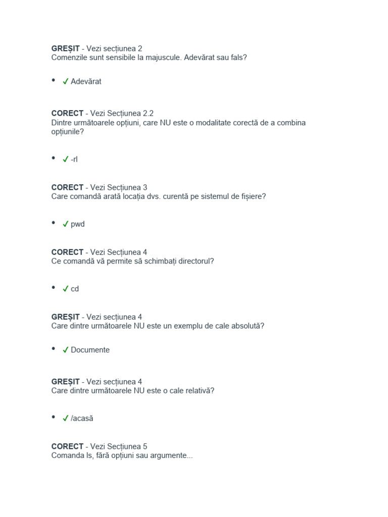 Linux Unatched Examen Spaniolă 0318 Netacad | PDF