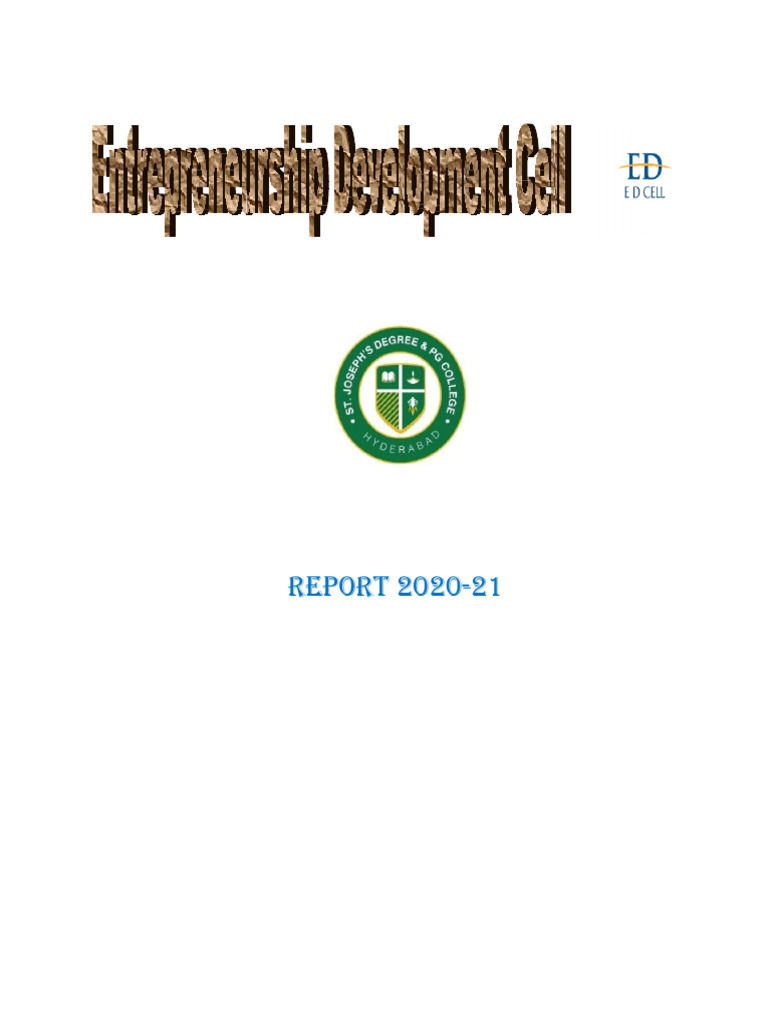 ED Report 2020 21 | PDF | Entrepreneurship | Cognition