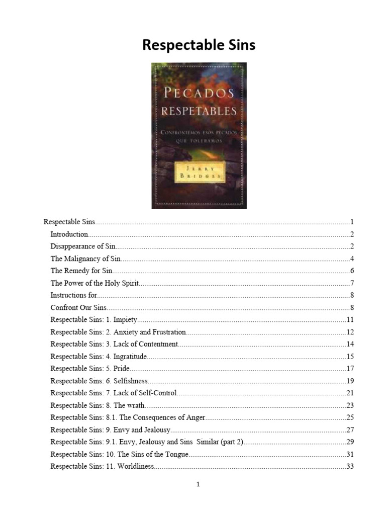 Respectable Sins | Download Free PDF | Jesus | Paul The Apostle
