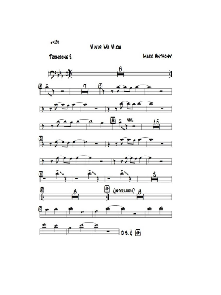 Vivir Mi Vida Trombon 2 PDF | PDF