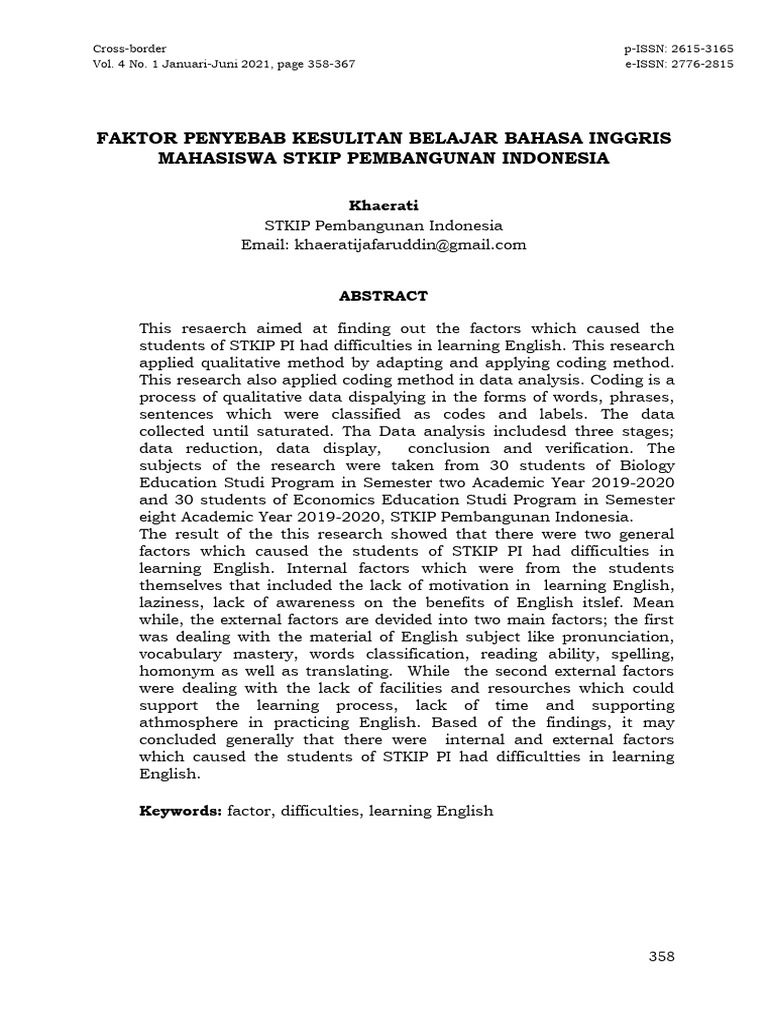 801-Article Text-2352-1-10-20210827 | PDF | English Language | Linguistics