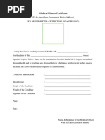 Medical Sickness Certificate | PDF