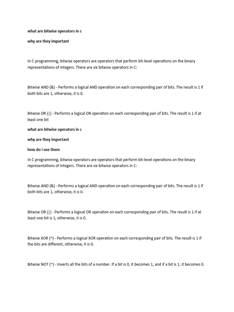 Bitwise Manipulation. | PDF | Integer (Computer Science) | Bit