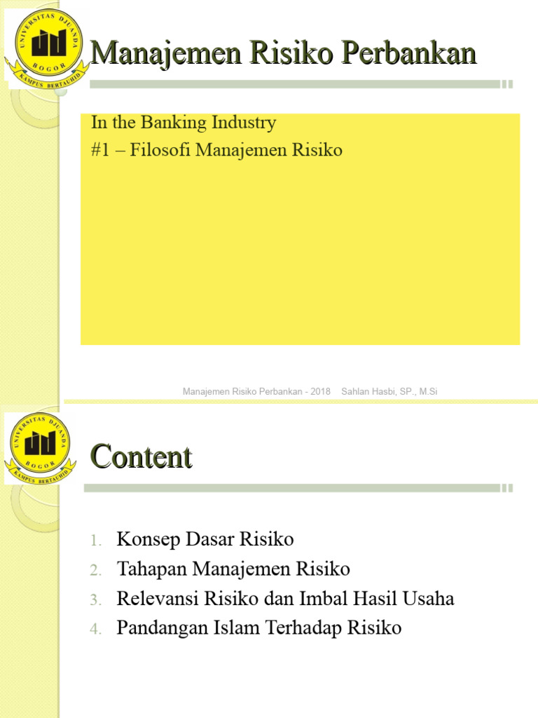 Filosofi Manajemen Resiko | PDF