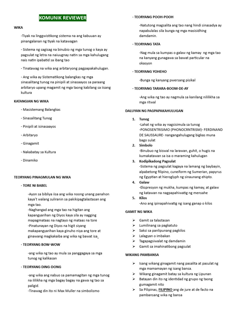 Komunik Reviewer | PDF