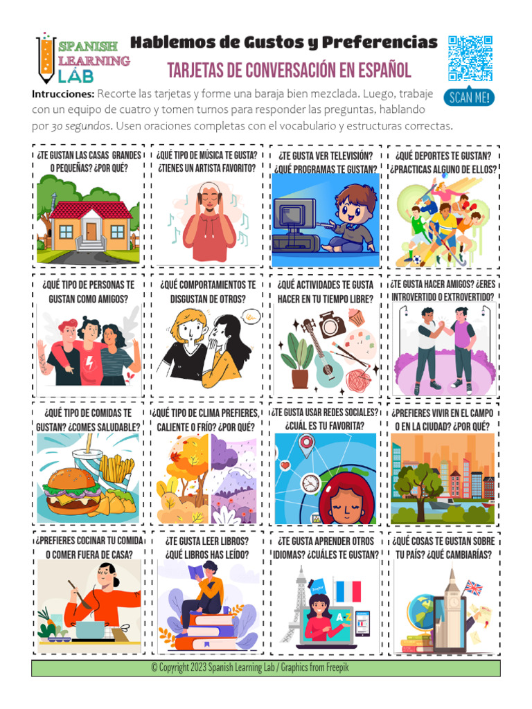 Likes-and-Preferences-in-Spanish-Gustos-y-preferencias-en-espanol | PDF