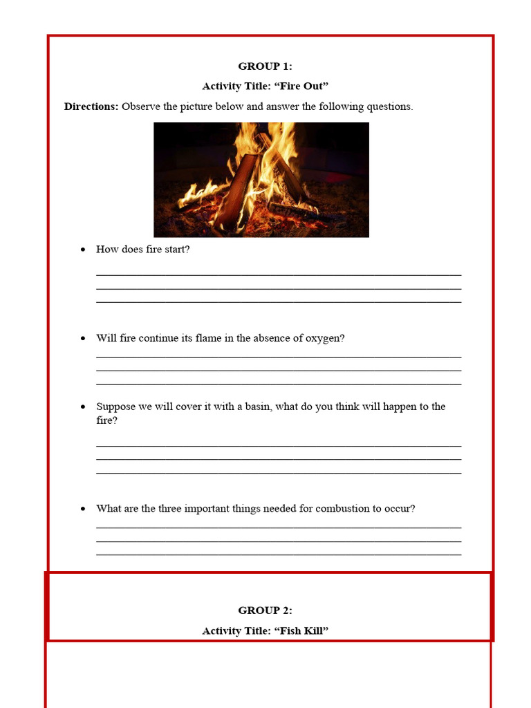 Activity Sheet (Groupings) | PDF
