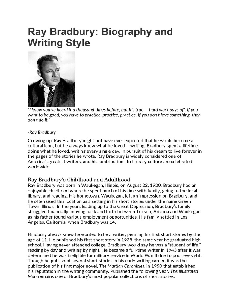 Ray Bradbury | PDF | Ray Bradbury