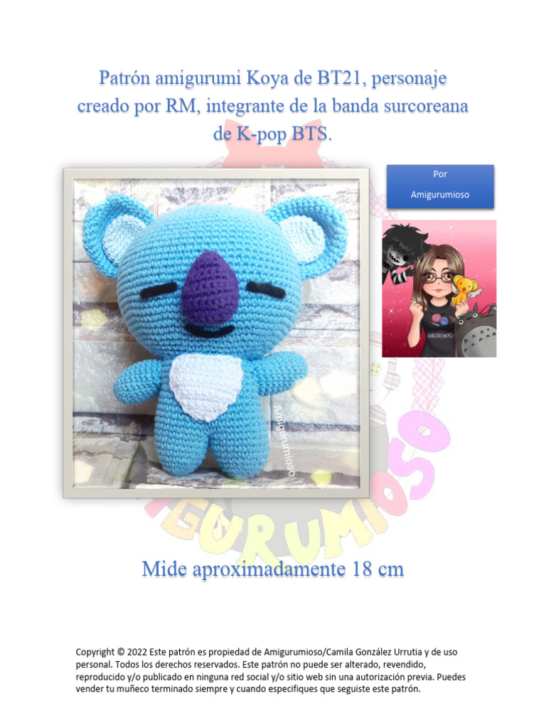 Patron Amigurumi Koya de BT21 | PDF | Amigurumi | Derechos de autor