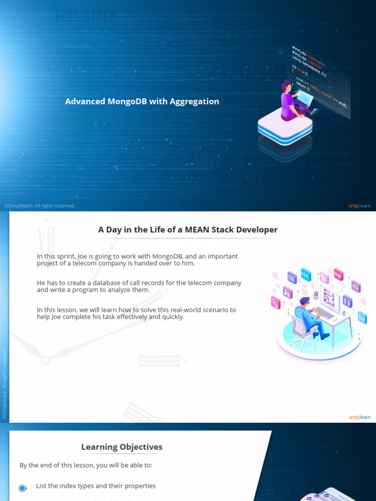 MEAN 3 L4 Advanced MongoDB With Aggregation | PDF | Mongo Db | Database ... MEAN 3 L4 Advanced MongoDB With Aggregation | PDF | Mongo Db | Database ...