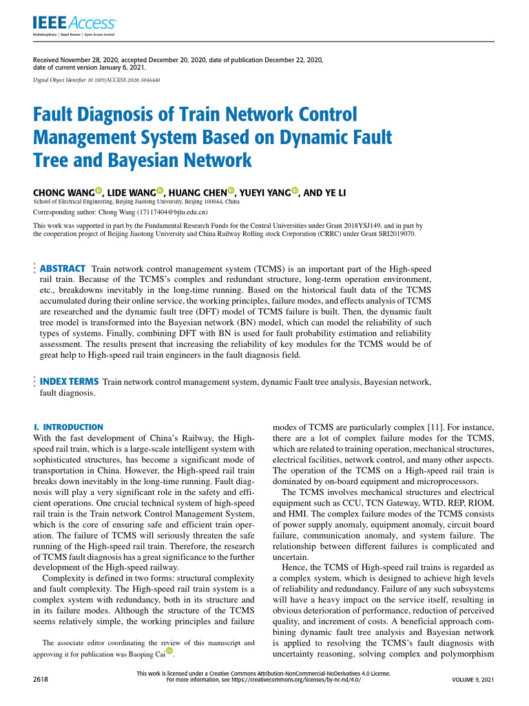KI_Fault Diagnosis of Train Network Control Management System Based on Dynamic Fault Tree and ...