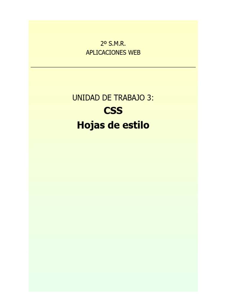 UT3 - CSS Hojas de Estilo | PDF | HTML | Hipervínculo UT3 - CSS Hojas de Estilo | PDF | HTML | Hipervínculo