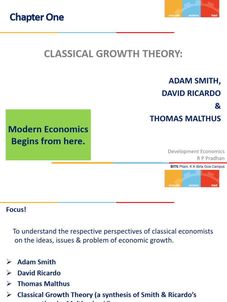 Classical Growth Theory PPT 2nd Chapter | PDF | Economic Growth ...