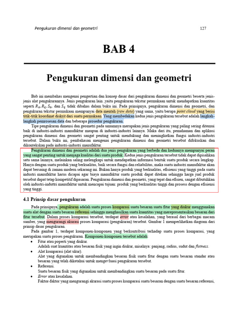 Pengukuran Dimensi Dan Geometri | PDF
