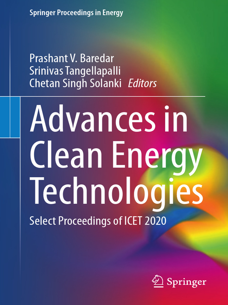 Advances in Clean Energy Technologies: Prashant V. Baredar Srinivas ...