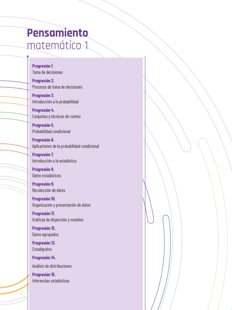 Progresiones Pensamiento Matematico 1 | PDF