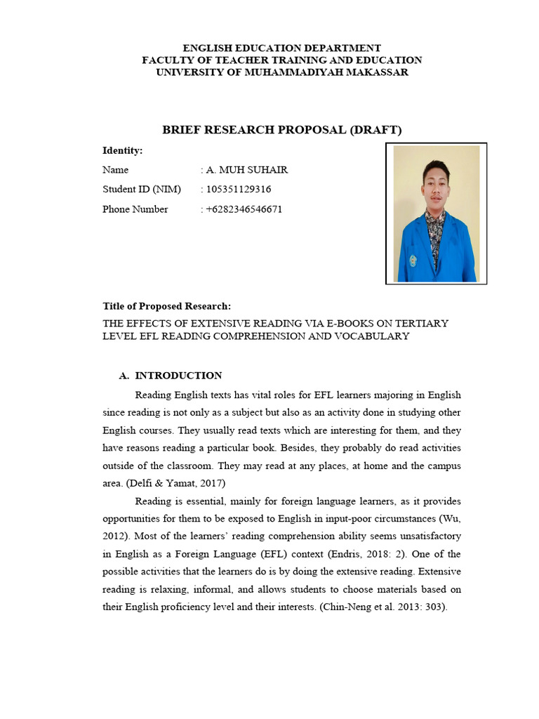 Proposal Draft | PDF | Lexicon | Reading Comprehension