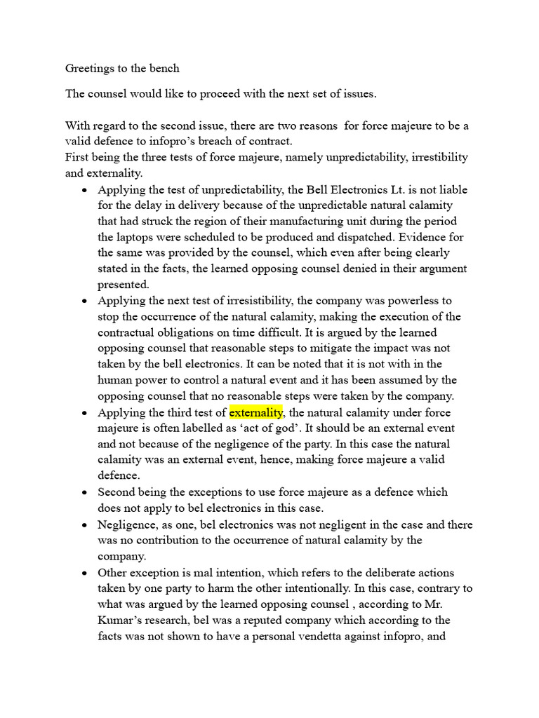 Moot Speech | PDF | Negligence | Legal Liability