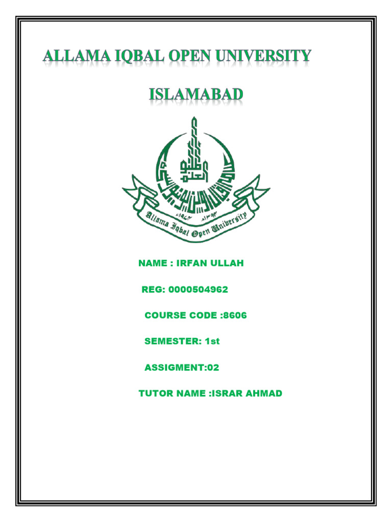 8606 Assigment 2 | PDF