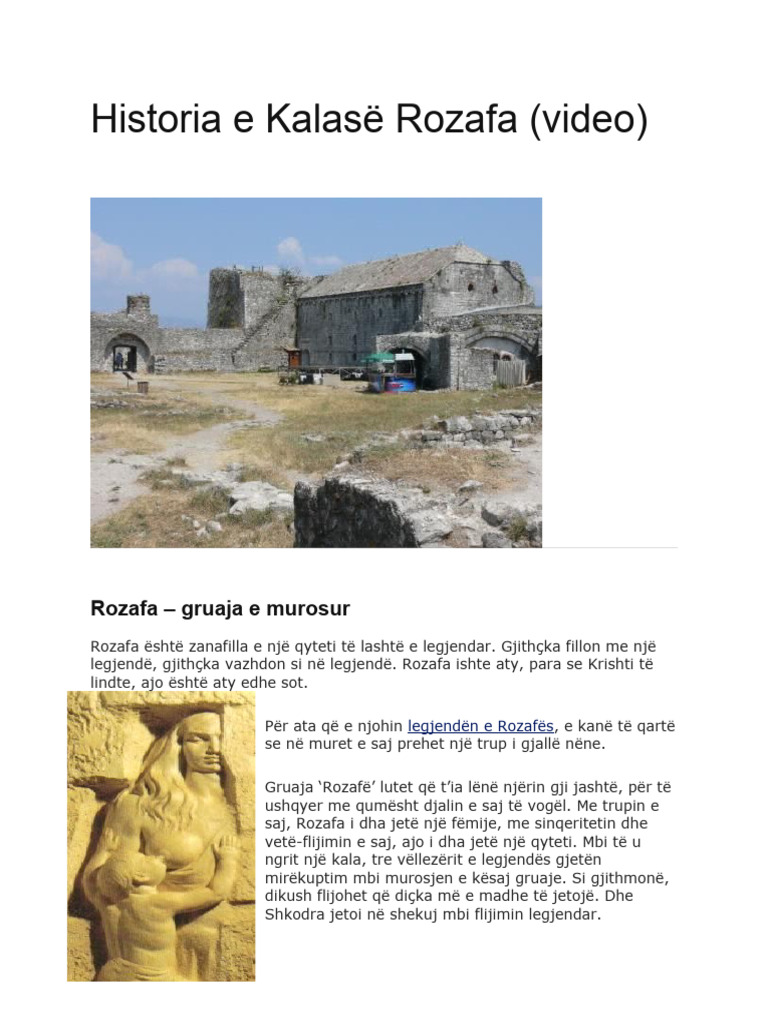 Historia E Kalasë Rozafa Pdf