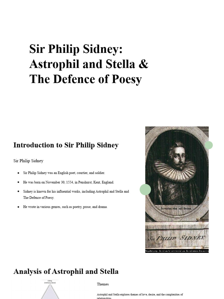 Sir Philip Sidney Astrophil and Stella, The Defence of Poesy | PDF | Poetry | Writing