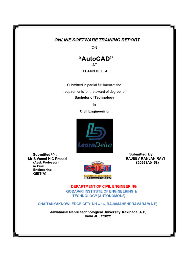 Ravi Report | PDF | Graphical User Interfaces | Auto Cad