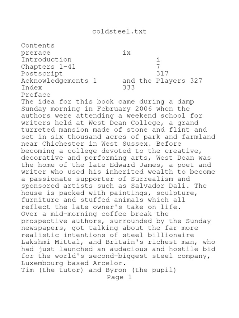 Cold Steel: Lakshmi Mittal and The Multi-Billion-Dollar Battle For A ...