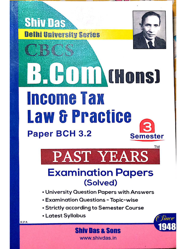 Income Tax Bcom H 10 Years Shiv Das | PDF