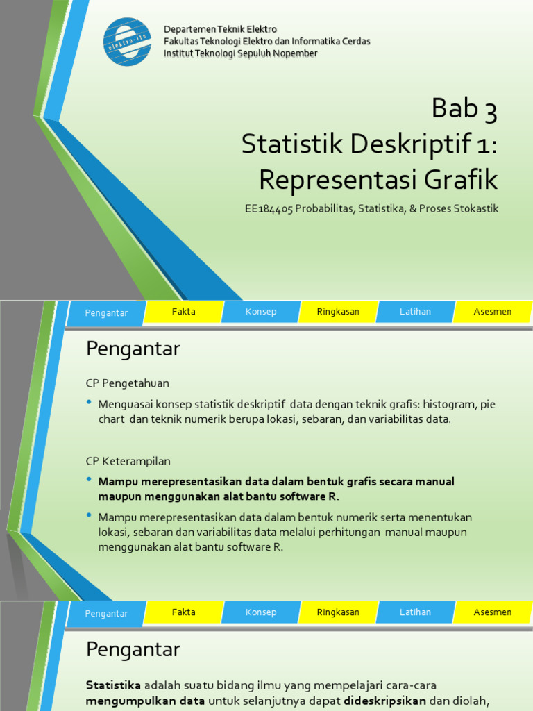 Statistika - 3. Statistik Deskriptif 1 Grafik | PDF