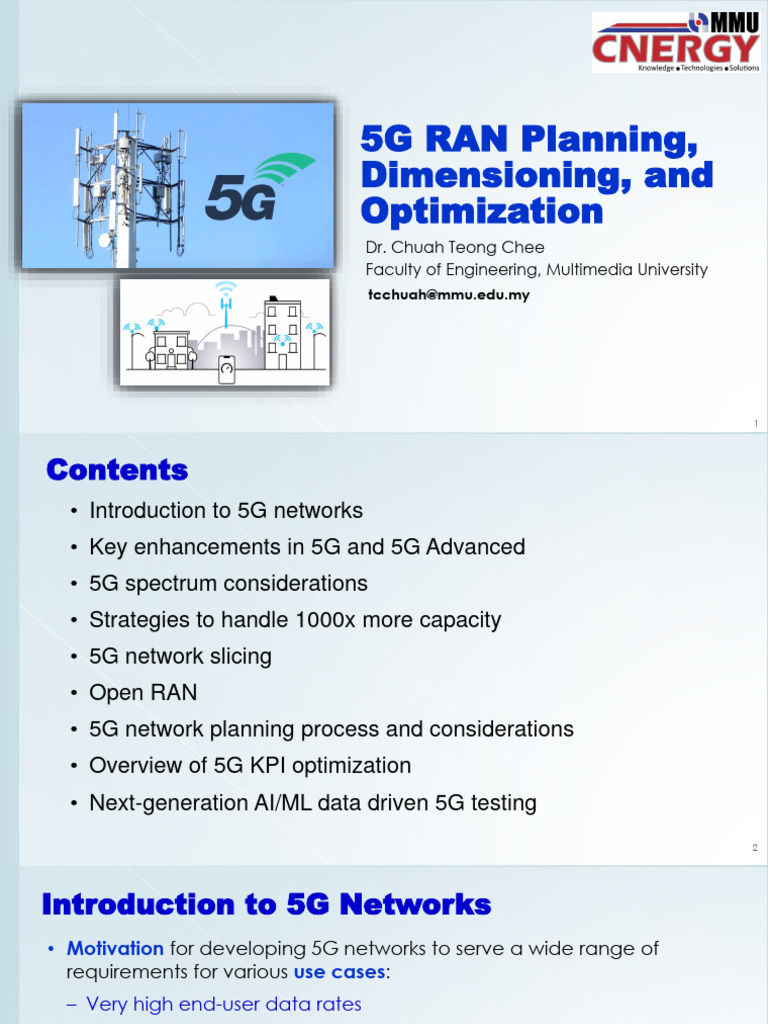 5G RAN Planning, Dimensioning, and Optimization | PDF | Computer Network | Cellular Network
