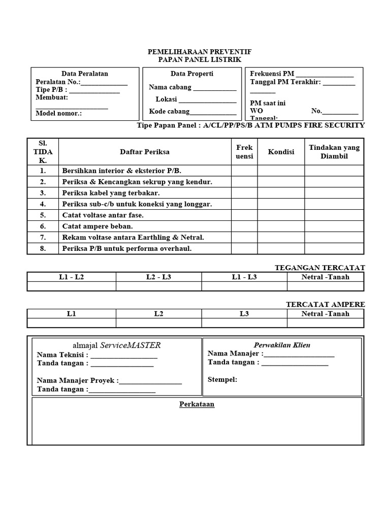 Bentuk Kelistrikan Pemeliharaan Preventif | PDF