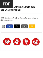 Klasifikasi Kebakaran Menurut NFPA | PDF | Teknologi & Rekayasa