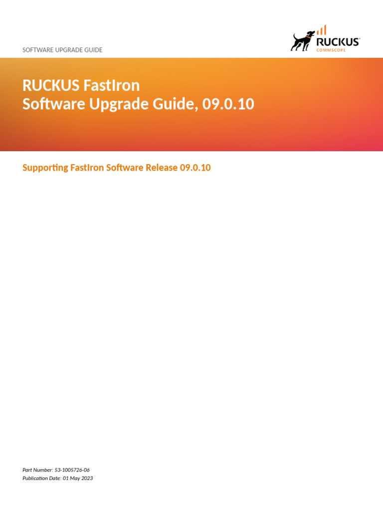 Fastiron 09010 Upgradeguide | PDF