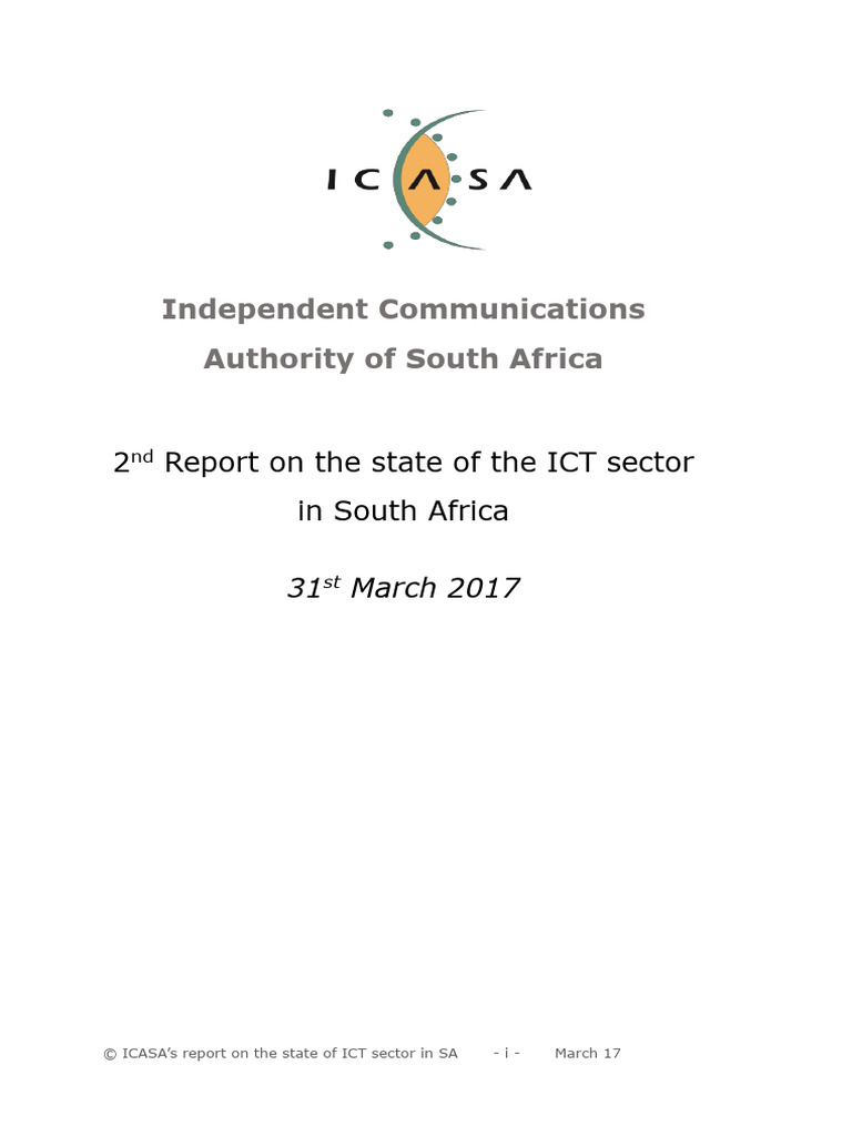 ICASA Report On State of SA ICT Sector 2017 | PDF | Voice Over Ip ...