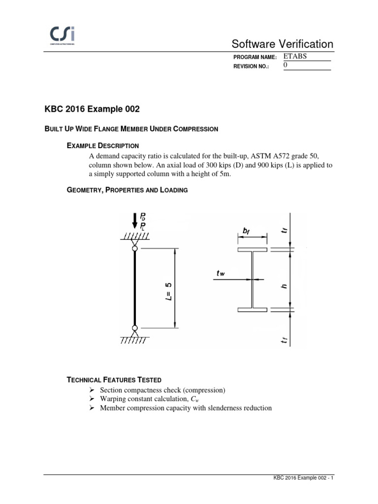 KBC 2016 Example 002 | PDF | Buckling | Solid Mechanics