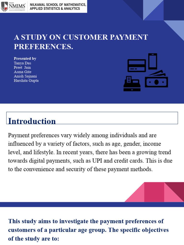 A Study On Customer Payment Preferences. | PDF