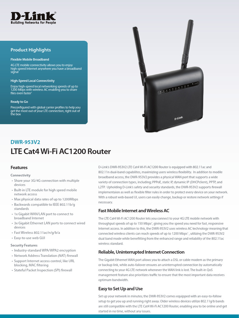 DWR 953 V2 A1 Datasheet v1.00WW | PDF